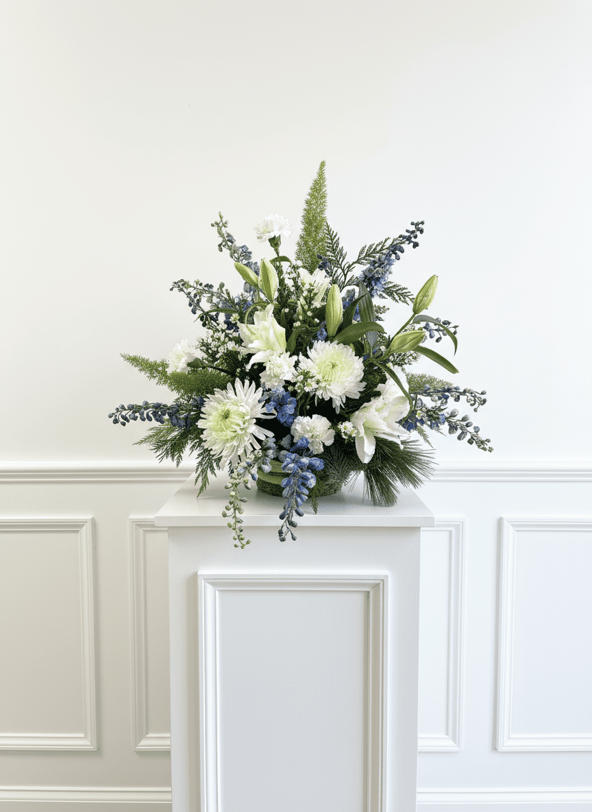 Wicker Sympathy Basket - Wright Funeral Home & Crematory